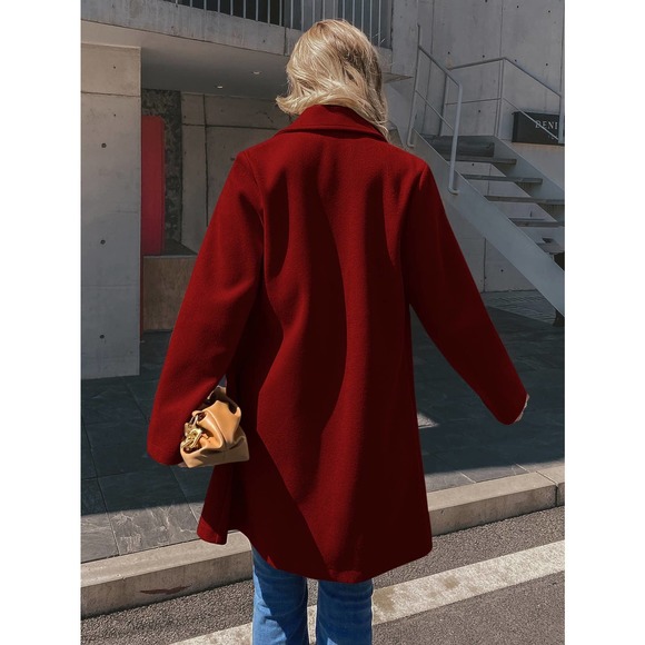 WILA | Jackets & Coats | Preppy Fall Double Button Overcoat Pea Coat ...